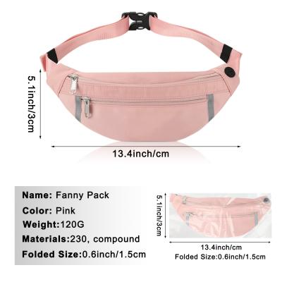 Cina Portafoglio spalla Fanny Rosa Borsa da vita personalizzata Crossbody escursionistico per donne 12.8X9.6 
