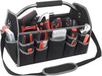 Quality 16 Inch 26 Pockets Steel Handle Custom Travel Tool Bag With Removable Shoulder for sale