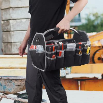 China 16 Zoll 26 Taschen Stahlgriff Custom Travel Tool Bag mit abnehmbaren Schultergurt zu verkaufen