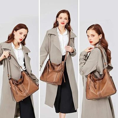 Cina Borsa da shopping leggera in pelle finta nera riutilizzabile nascosto 13x5x12