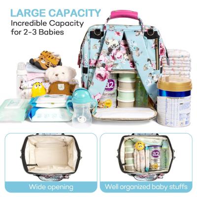 China Durable Multifunction Nappy Custom Travel Diaper Bag Large Capacity Waterproof for Mommy and Dad for sale