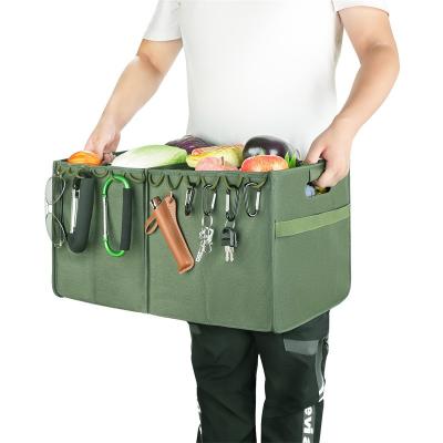 China Collapsible Trunk Storage Tote Luggage Storage For Suv Two Compartments Foldable 36x4x9