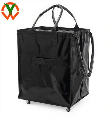 China Large Reusable Shopping Bag On Wheels Rolling Tote Lightweight Grocery Bag With Handles for sale