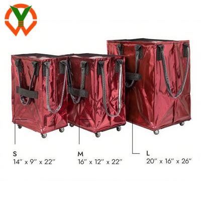China Large Reusable Shopping Bag On Wheels Rolling Tote Lightweight Grocery Bag With Handles for sale
