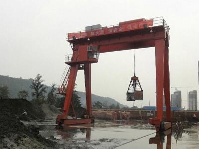 China Solid reputation outdoor single girder 20 ton gantry crane with grab for sale