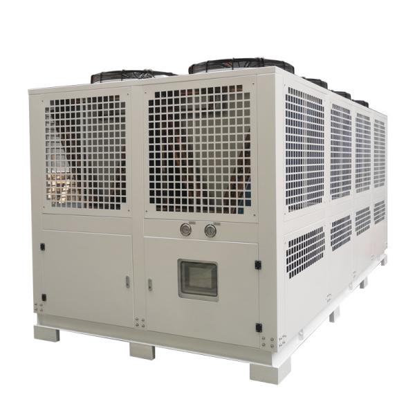 Quality 180kW - 840kW Air Cooled Screw Chiller 200HP Screw Air Cooled Chiller Reactor Food Filling for sale