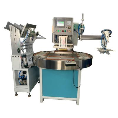 China New 220V Radio Frequency Auto-Rotary Round Disc Table PVC PET Blister Packaging Machine With Horizontal Move Card Loading System for sale