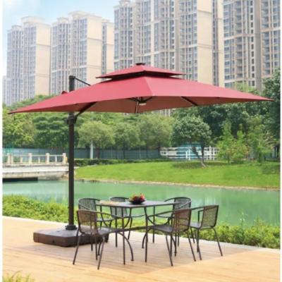 Cina Parasole a copertura doppia, ombrelloni da patio commerciali pesanti, 2,5*2,5m, 3,0*3,0m in vendita