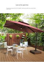 China Double Canopy Beach Umbrella With LED Light for sale
