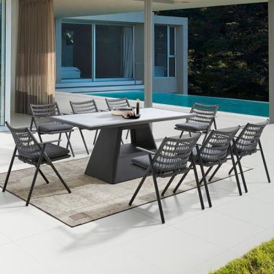 China OEM Outdoor Furniture Terrace Table And Chairs With High Density Sponge Cushion for sale