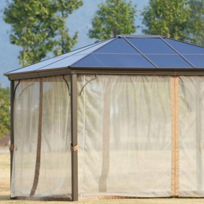中国 アルミフレーム 屋外パティオ ガイゼボ 屋根裏テント 3.65*3m 休憩用 販売のため