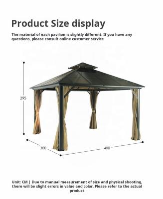 Cina Materiale di soffitto 3x4M PC Gazebo esterno con tetto rigido per il relax in vendita