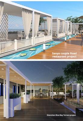 Cina Pergola in alluminio 3x4M con tetto a luccio e luci a LED in vendita