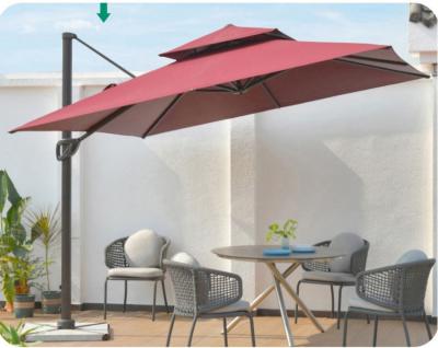 Cina Parasole a copertura doppia, ombrelloni da patio commerciali pesanti, 2,5*2,5m, 3,0*3,0m in vendita