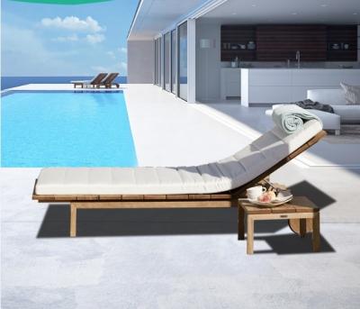 China Op maat gemaakt Luxe Pool Teak Hout Loungestoel met wielen Lesiure Bed Te koop