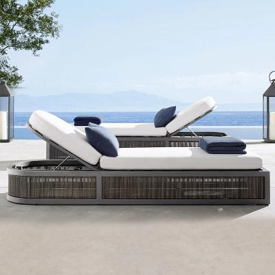 China Buitentuin zwembad luie patio Leisure stoel PE Twisted Vine Lounge Bed voor slapen Te koop