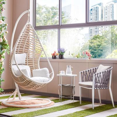 Cina Balcone di alta qualità PE Rattan Swing Handmade Cesto appeso in vendita