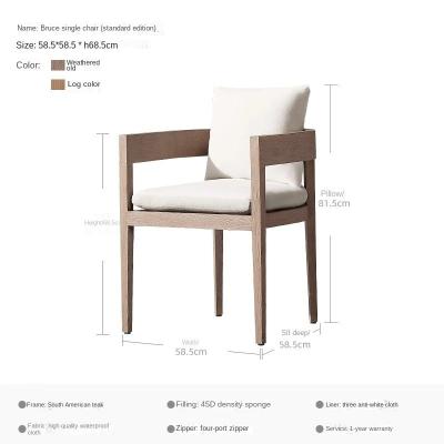 中国 Outdoor Teak Dining Teakwood Patio Table And Chairs Anti Corrosion Anti Cracking 販売のため
