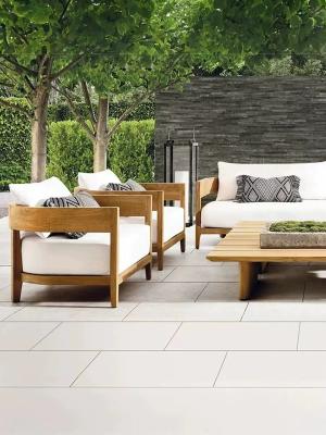 China Eenvoudige Nordic Outdoor Teak Aluminium Meubels Tuinbank Stoelen Anti Corrosie Anti Cracking Te koop