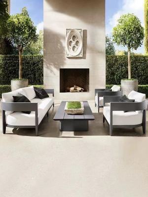 China Eenvoudige Nordic Outdoor Teak Aluminium Meubels Tuinbank Stoelen Anti Corrosie Anti Cracking Te koop