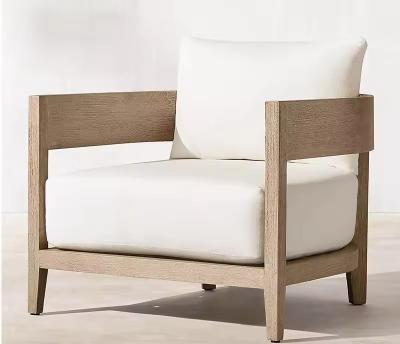China Eenvoudige Nordic Outdoor Teak Aluminium Meubels Tuinbank Stoelen Anti Corrosie Anti Cracking Te koop