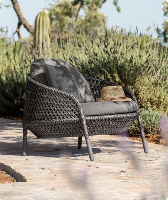 中国 Outdoor Light Luxury PE Rattan Sofa Table Set Patio Waterproof Aluminum Furniture 販売のため