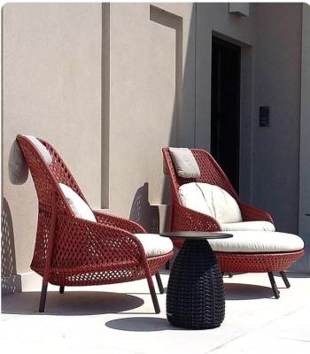 中国 Outdoor Light Luxury PE Rattan Sofa Table Set Patio Waterproof Aluminum Furniture 販売のため