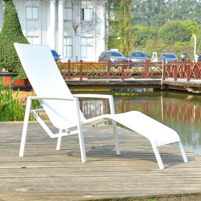 China Opvouwbare aluminium stoelstoel voor buiten villa strand terras zwembad en tuin Te koop