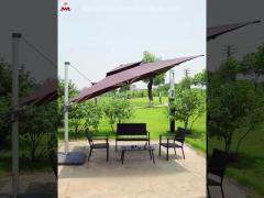 3*3M Parapluie de jardin avec base tournante 360