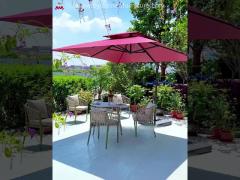 Waterdicht polyester weefsel zware dienst Commerciële parasol 3m Patio paraplu