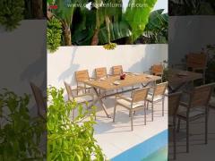 Garden Wood Table And Chair Set