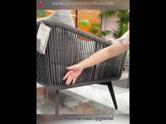 Sofá de jardín trenzado con cinturón y tela 760x800x710mm 1780*800*710mm