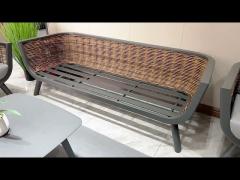 PE Rattan Tuinmeubilair Set Outdoor Sofa Eetkamer Set OEM
