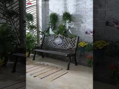 Cadeiras de jardim de alumínio fundido de cor metálica cadeira de banco de parque