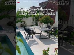 Restaurant Plastic Rattan Outdoor Eetstoelen Set van 4 met 45D spons kussen