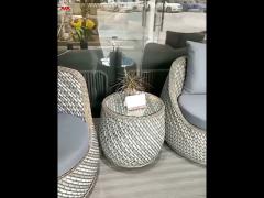 High-end hand gebreide stoel Outdoor Villa Hotel Tuin PE Rattan Sofa En Tafel Set