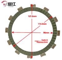 Quality Black Steel Bolt On Motorcycle Clutch Parts Kit With 6 Friction Plates for sale