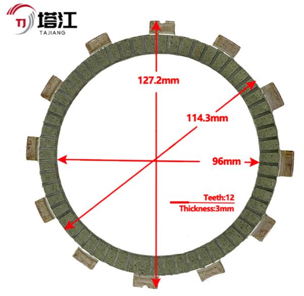 Quality Black Steel Bolt On Motorcycle Clutch Parts Kit With 6 Friction Plates for sale