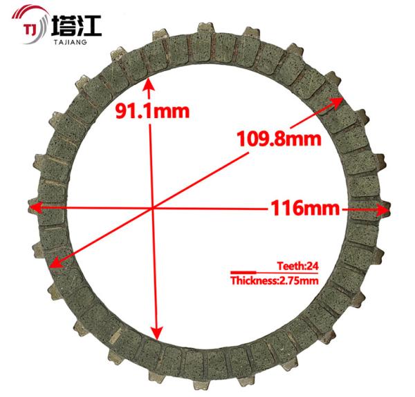 Quality Black Motorcycle Clutch Kits 6 Plates 110mm Inner Diameter Bolt On Installation for sale