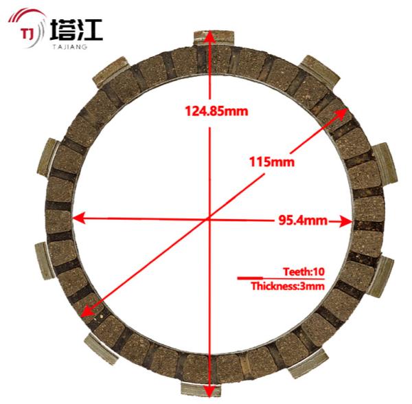 Quality Black Steel Motorcycle Universal Clutch Kit 1.5kg Weight 110mm Inner Diameter 6 for sale