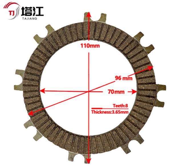 Quality Universal Black Bolt On Motorcycle Clutch Kits 130mm Diameter for sale