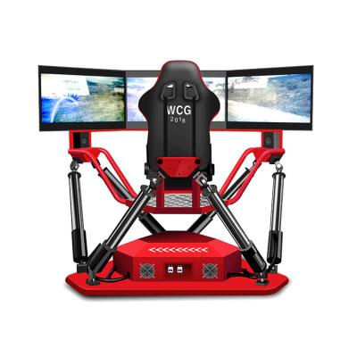 Cina 3 video macchine del simulatore del videogioco di guida dello schermo, parco di divertimenti F1 che corre la macchina della galleria del simulatore in vendita