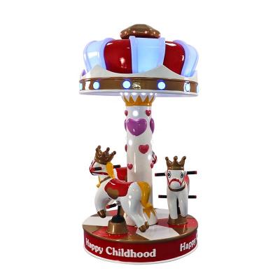 Cina Cavallo del carosello di infanzia felice della macchina della galleria di 3 dei giocatori bambini del carosello mini in vendita