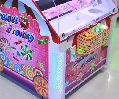 Cina Distributore automatico dolce del regalo di Candy di mania furiosa per il tipo di spingitoio della moneta del giocatore dei bambini 2 in vendita