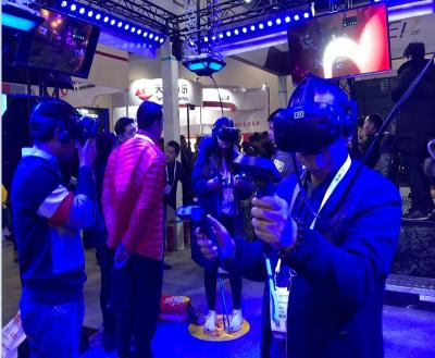 China Grote van de de Leurder9d Virtuele Werkelijkheid van het Themapark VR Ruimte het Platform Zwarte/Blauwe Kleur Te koop