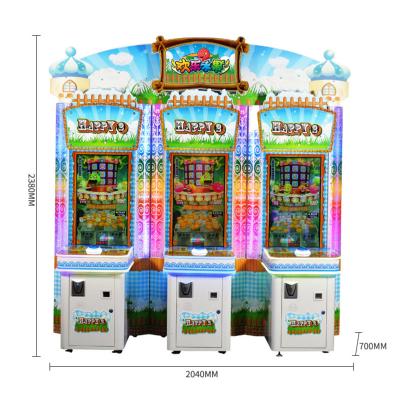Cina La galleria di estinzione di 3 giocatori lavora la macchina a macchina di video gioco felice dell'erogatore di lotteria del biglietto della moneta di frutti della difficoltà regolabile in vendita
