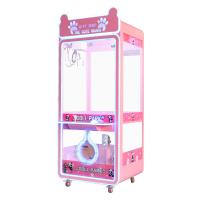 China Bear Claw Crane Arcade Machine With Glass Cabinet for sale