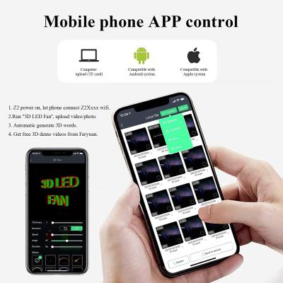 中国 Wifi APP Z2 43cm 15Wはホログラム ファン サポート接続を導いた 販売のため