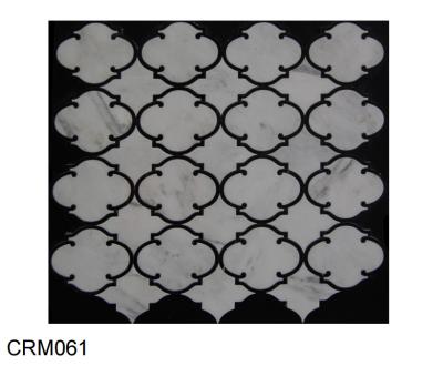 China Premium Waterjet Mosaic Textured Marble Tile For Floors Walls OEM for sale