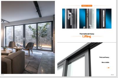 China 6mm 8mm Glass Folding Aluminium Doors And Windows For Home Office for sale